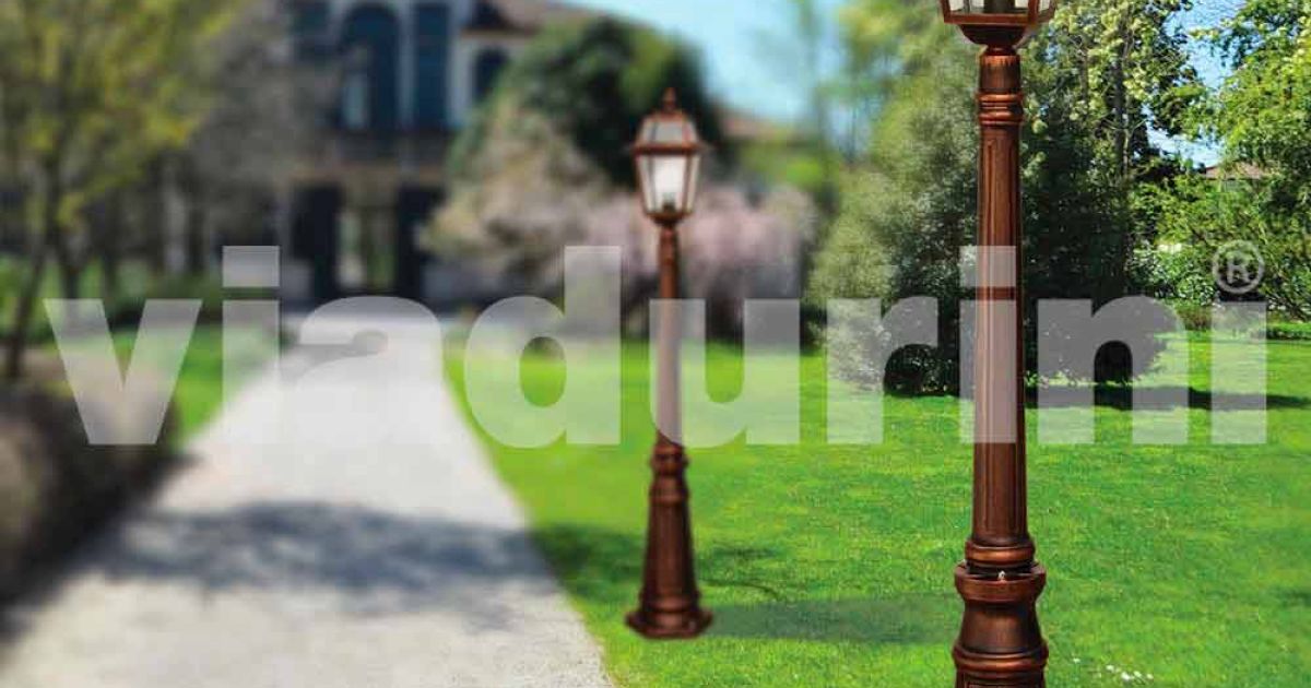 Gartenlaternenpfahl aus Aluminium, hergestellt in Italien, Kristel