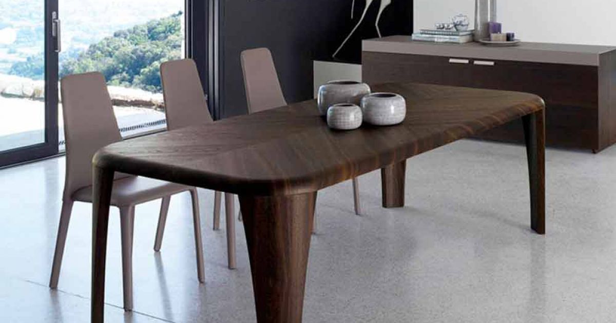 Moderner Designtisch aus Holz, hergestellt in Italien von Hand Holz